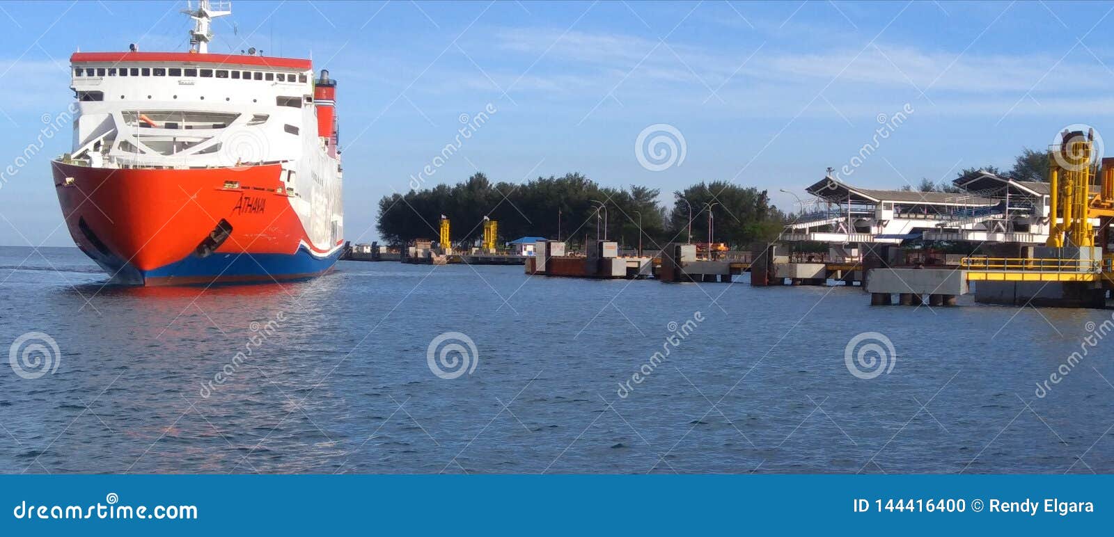 Roro ship stock photo. Image of port, indonesia, banten - 144416400