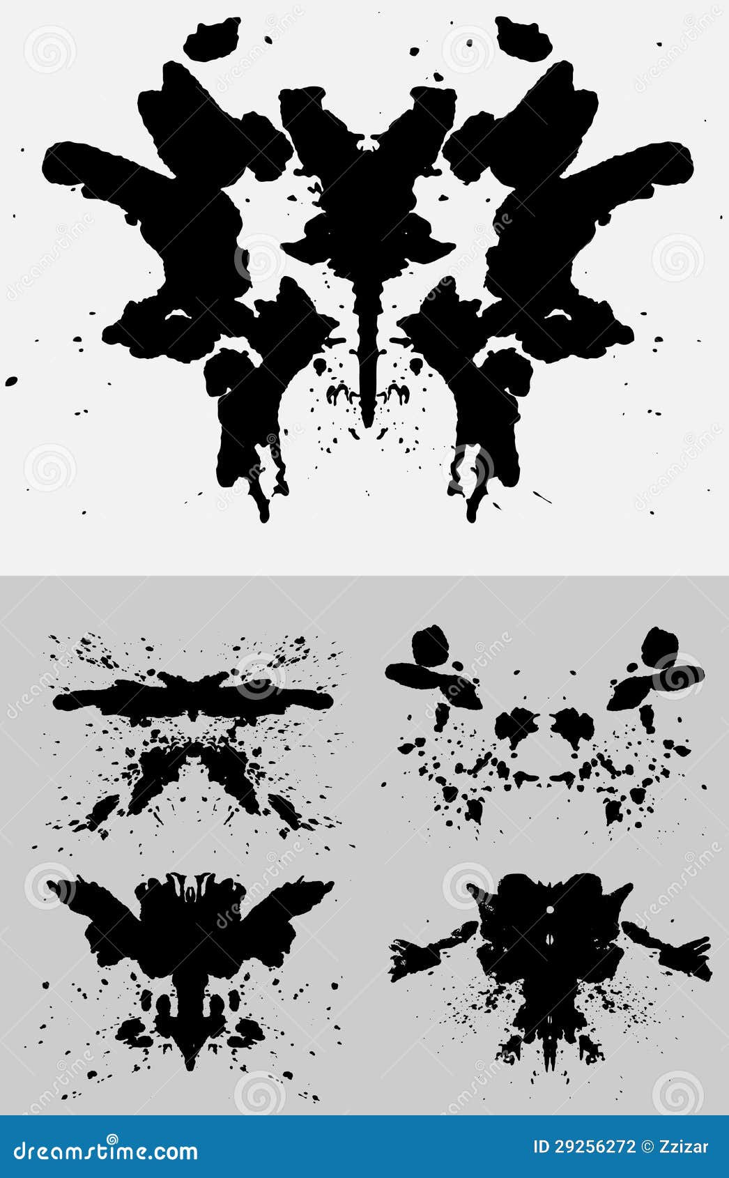 Rorschach Set stock vector. Illustration of pattern, graphics - 29256272