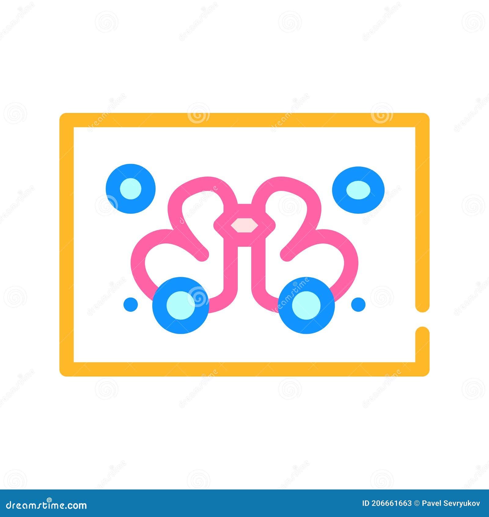 Rorschach Test Color Icon Vector Illustration Stock Illustration ...