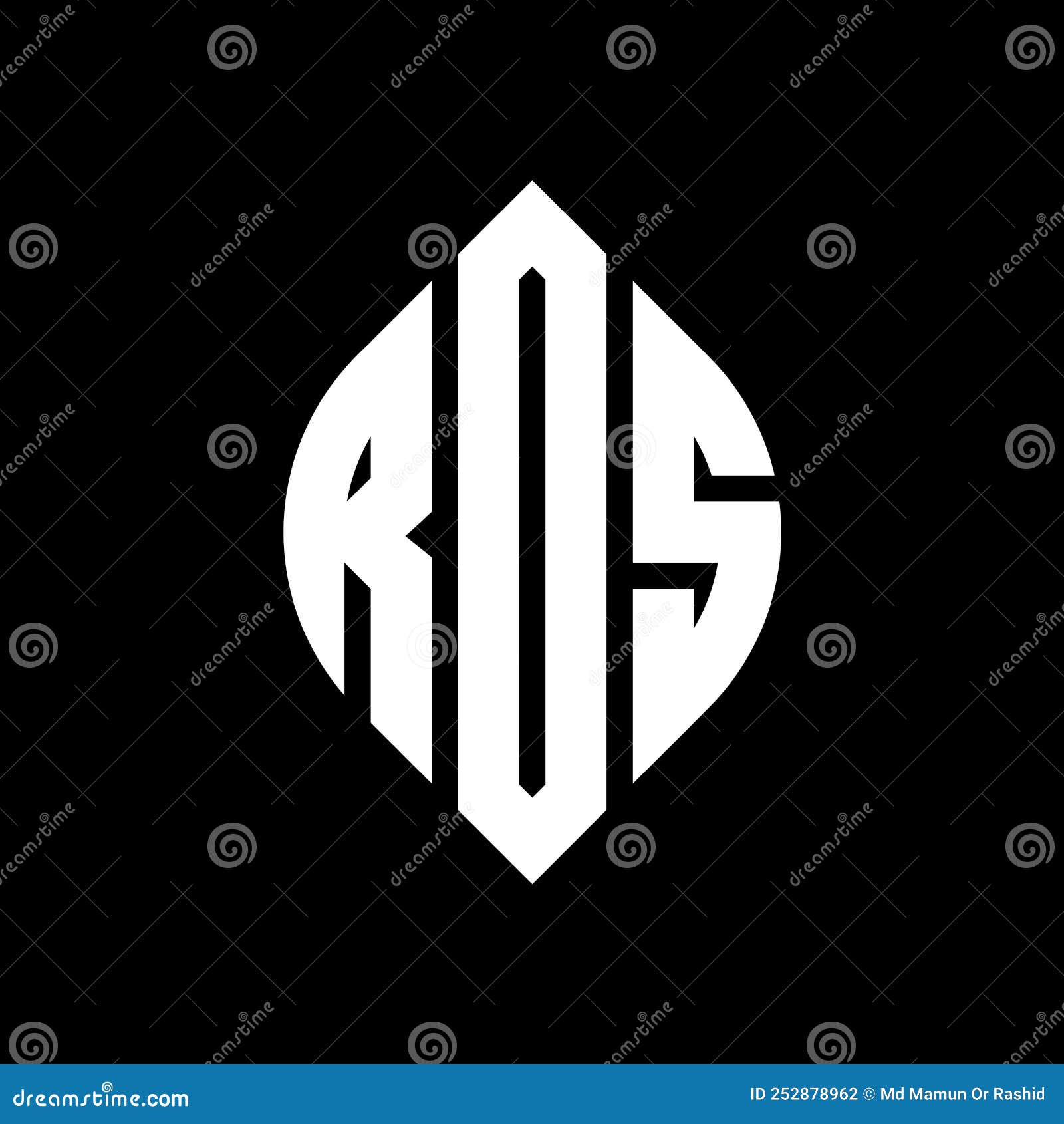 ROS Circle Letter Logo Design with Circle and Ellipse Shape. ROS ...