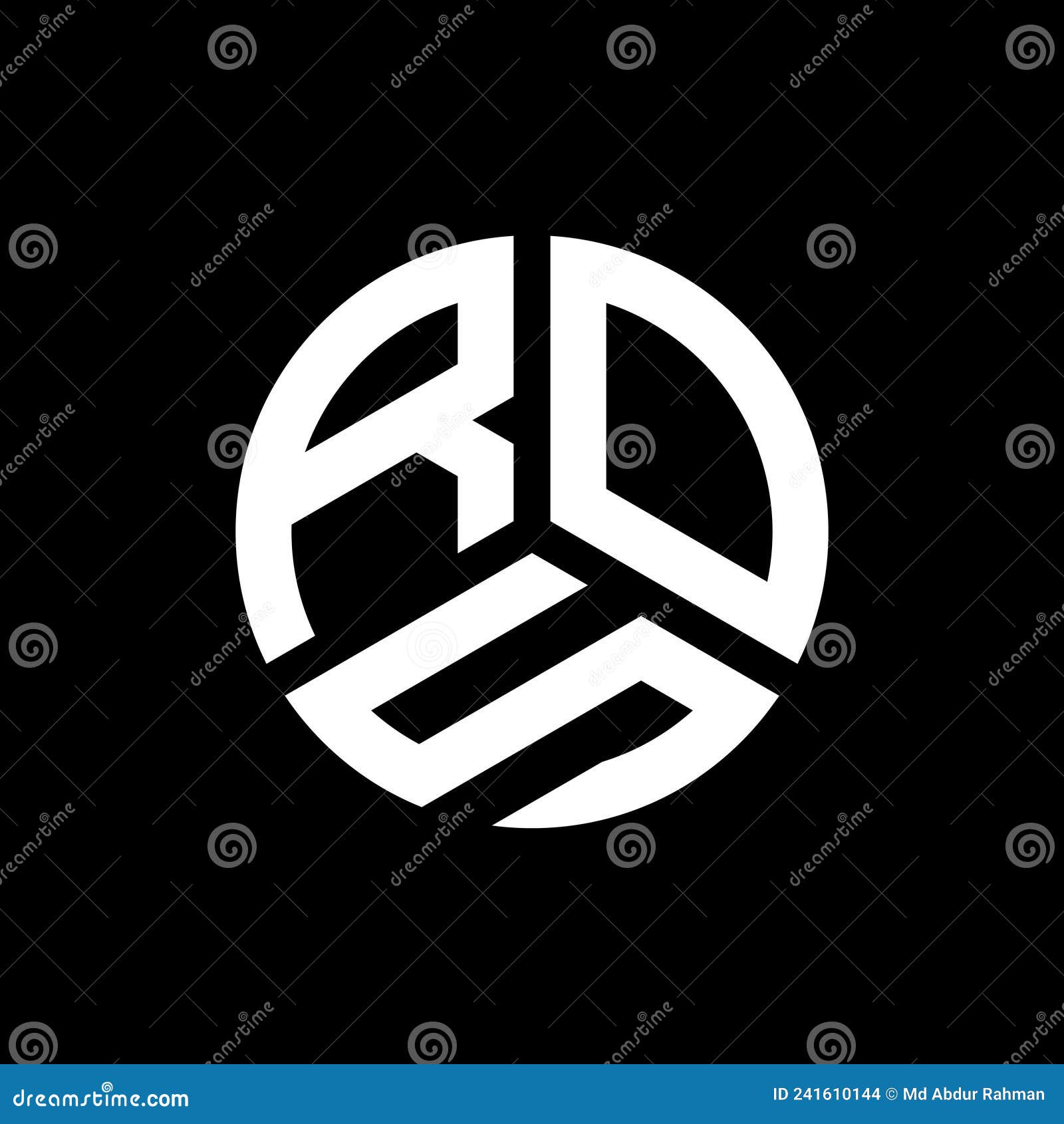 ROS Letter Logo Design on Black Background. ROS Creative Initials ...
