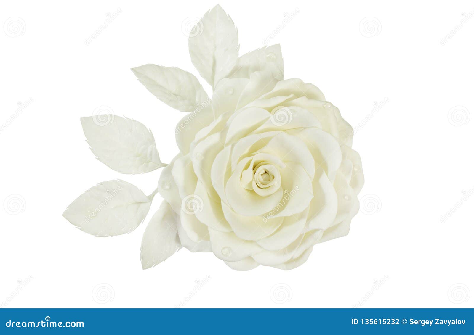 Rosa Artificial Del Color Color Nata Hecha a Mano Foto de archivo ...