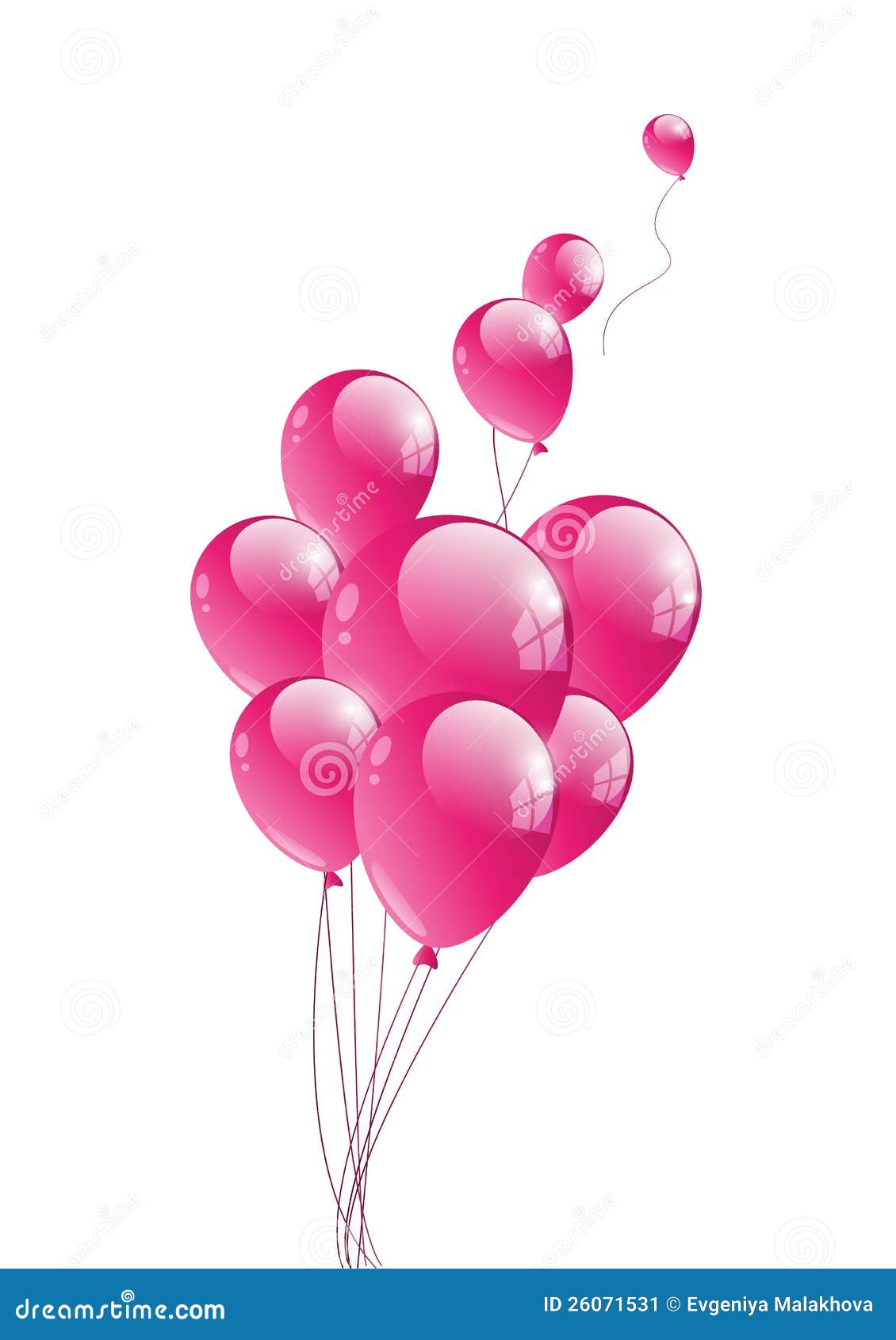 Rosa ballong vektor illustrationer. Illustration av ferie - 26071531