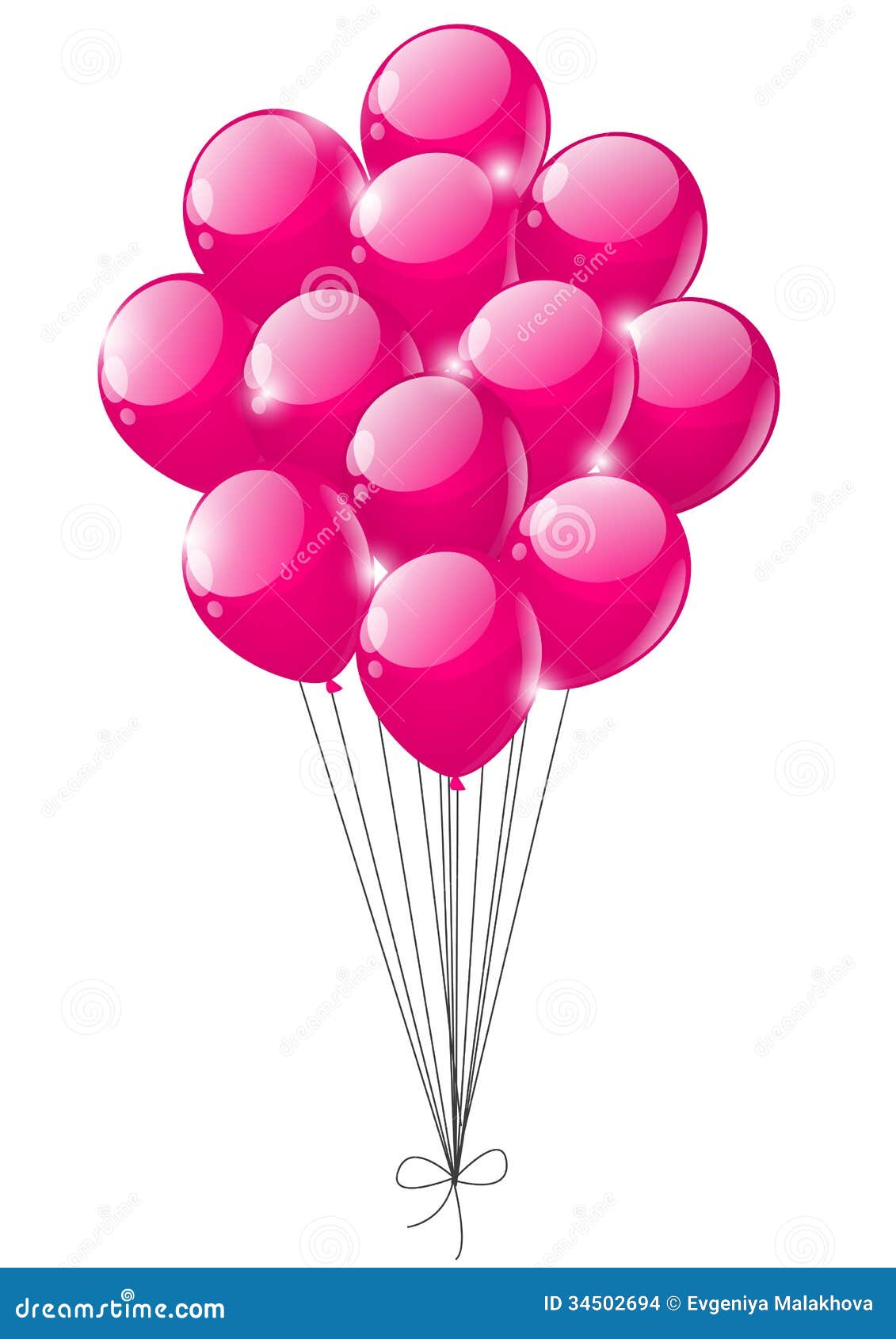 Rosa ballonger vektor illustrationer. Illustration av gummi - 34502694