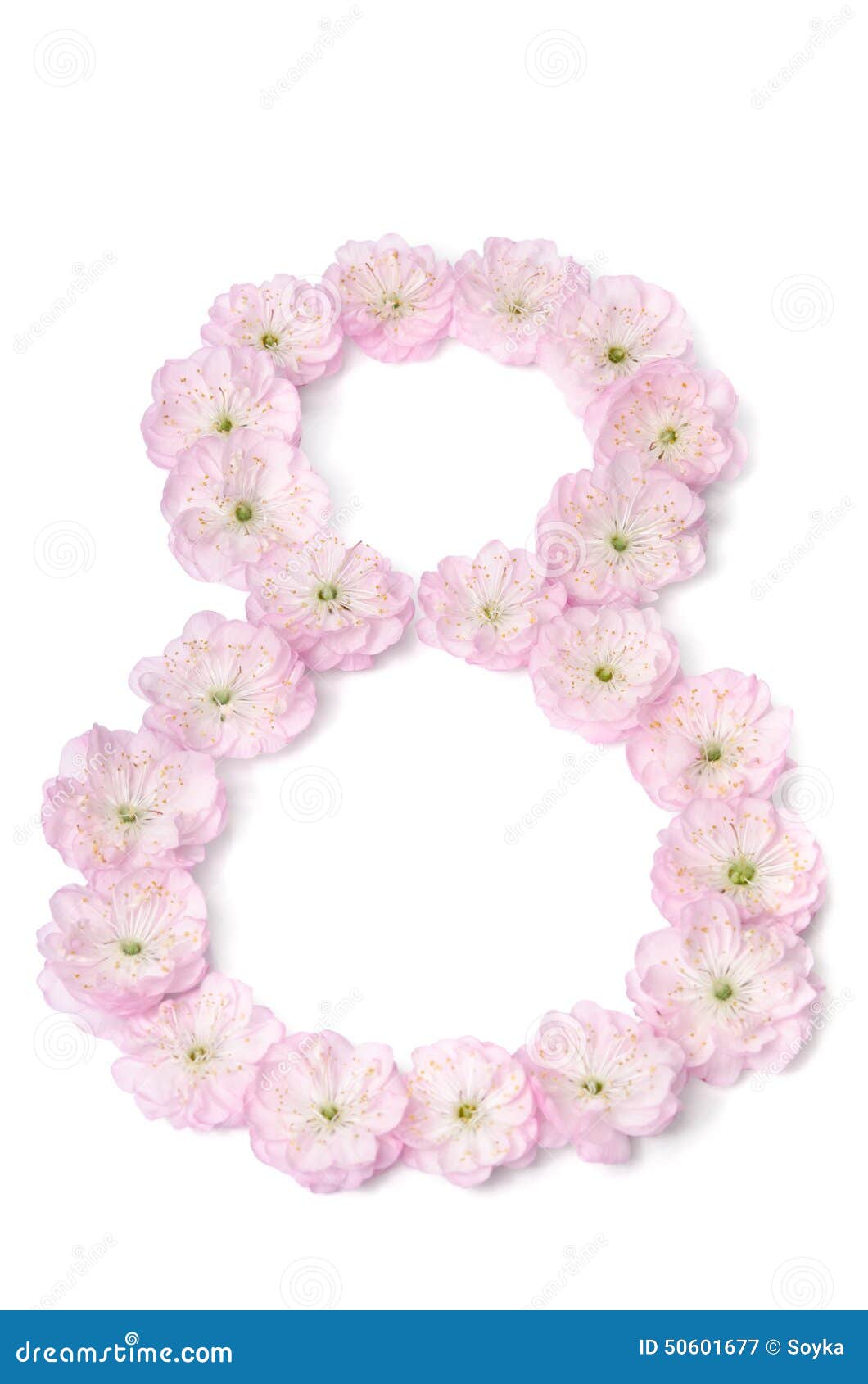 Rosa Blumen in Einer Form Von Nr. Acht Stockbild - Bild von rand, liebe ...