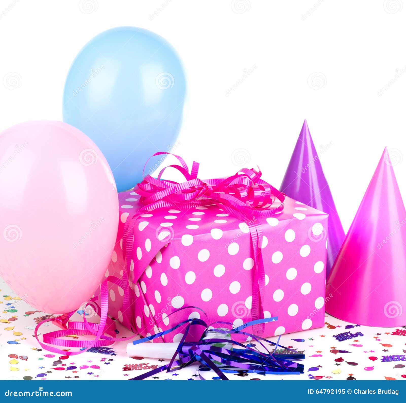 Rosa Con La Polca Blanca Dot Present Imagen de archivo - Imagen de ...