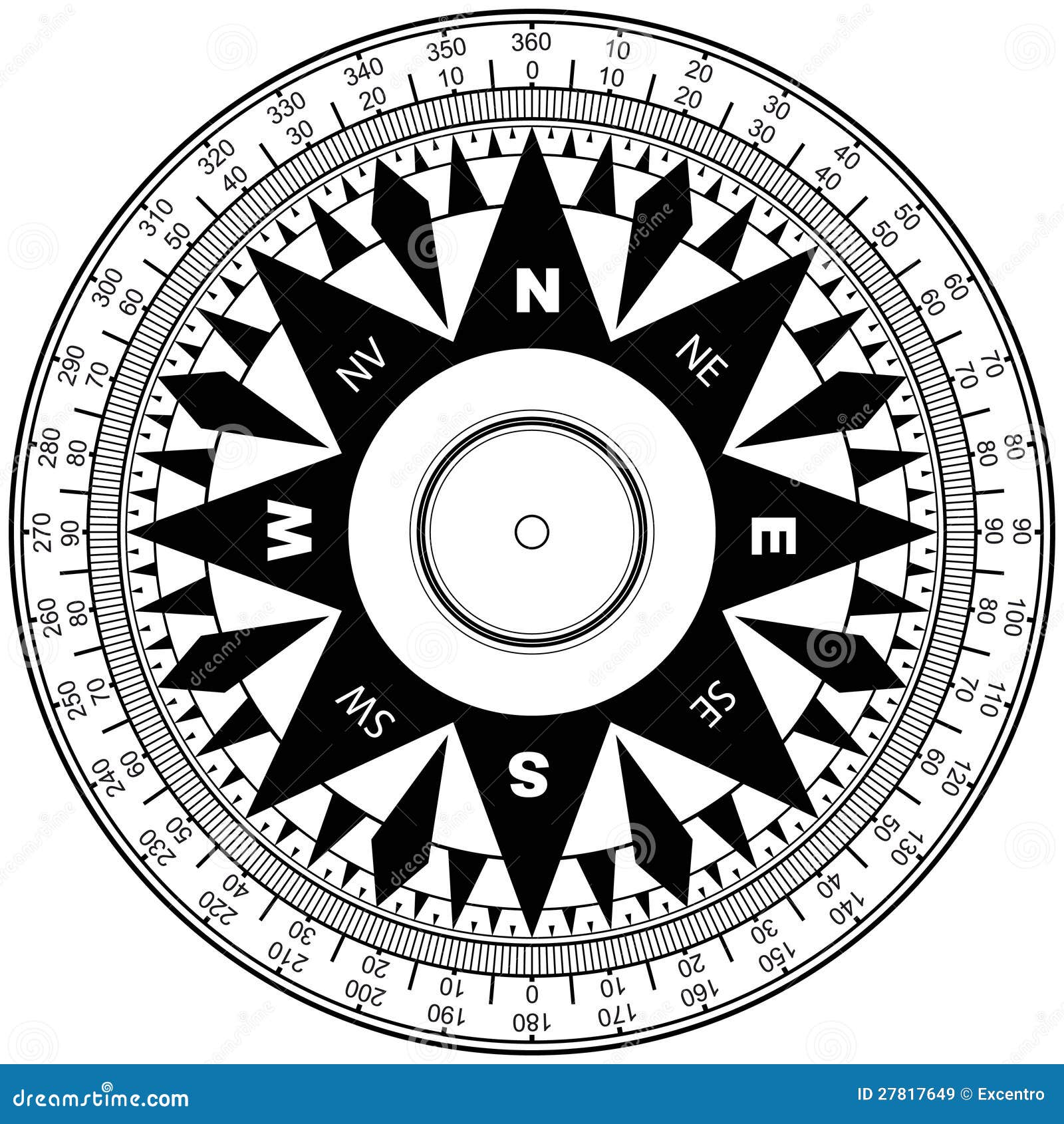 Rosa de compasso ilustração do vetor. Ilustração de forma - 27817649