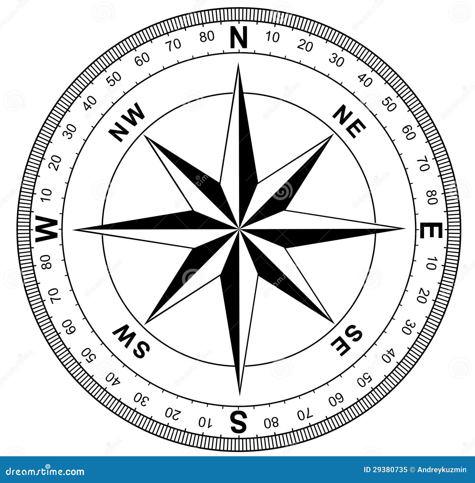 Rosa di bussola semplice illustrazione di stock. Illustrazione di ...