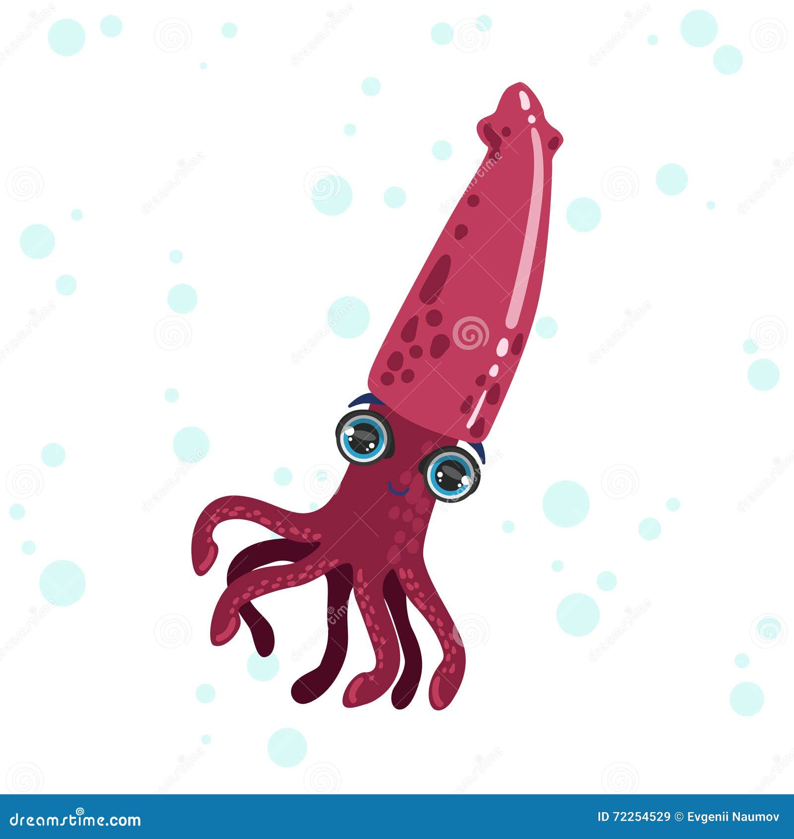 Rosa Kalmar-Zeichnung vektor abbildung. Illustration von nett - 72254529