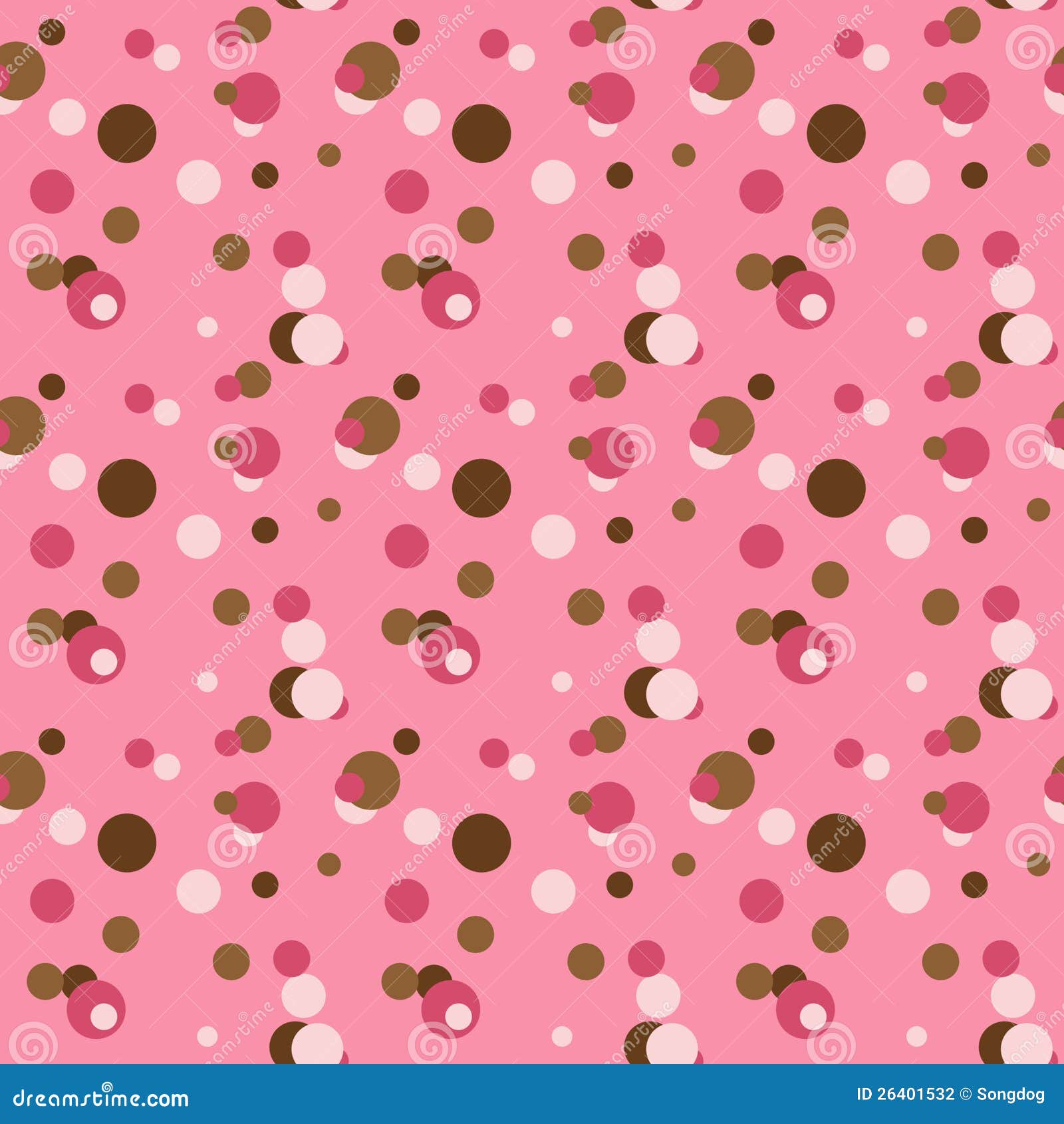 Rosa U. Brown-Retro- Polka-Punkte Stock Abbildung - Illustration von ...