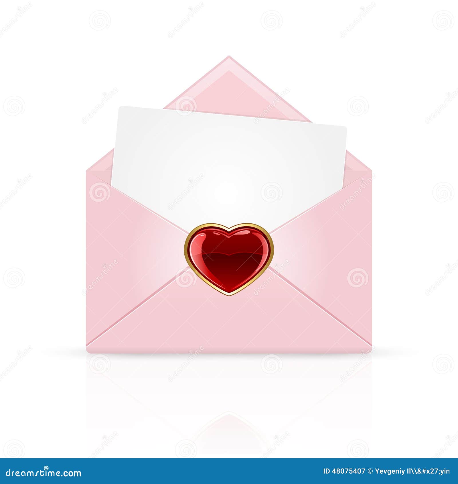 Rosa Umschlag mit Herzen vektor abbildung. Illustration von senden ...
