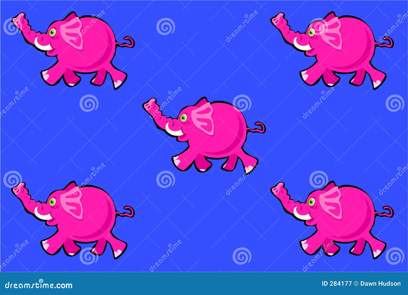 Rosa wallpaper för elefant stock illustrationer. Illustration av ...