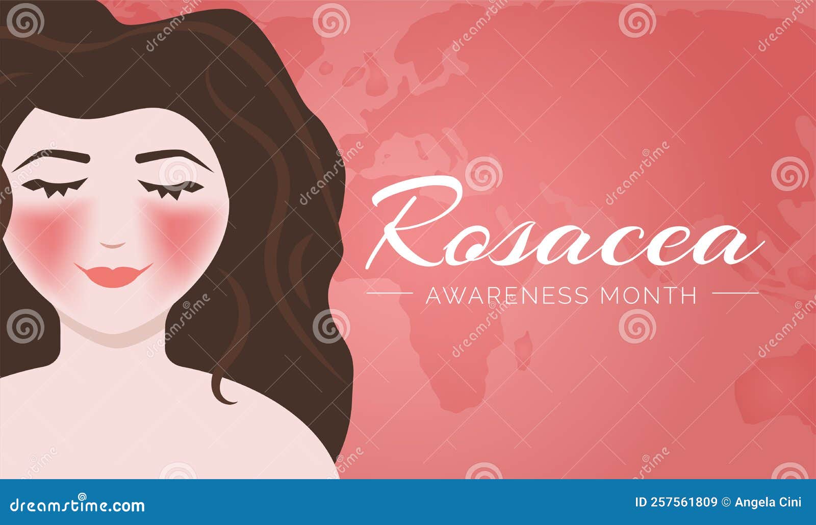 Rosacea Awareness Month Background Illustration Stock Vector ...