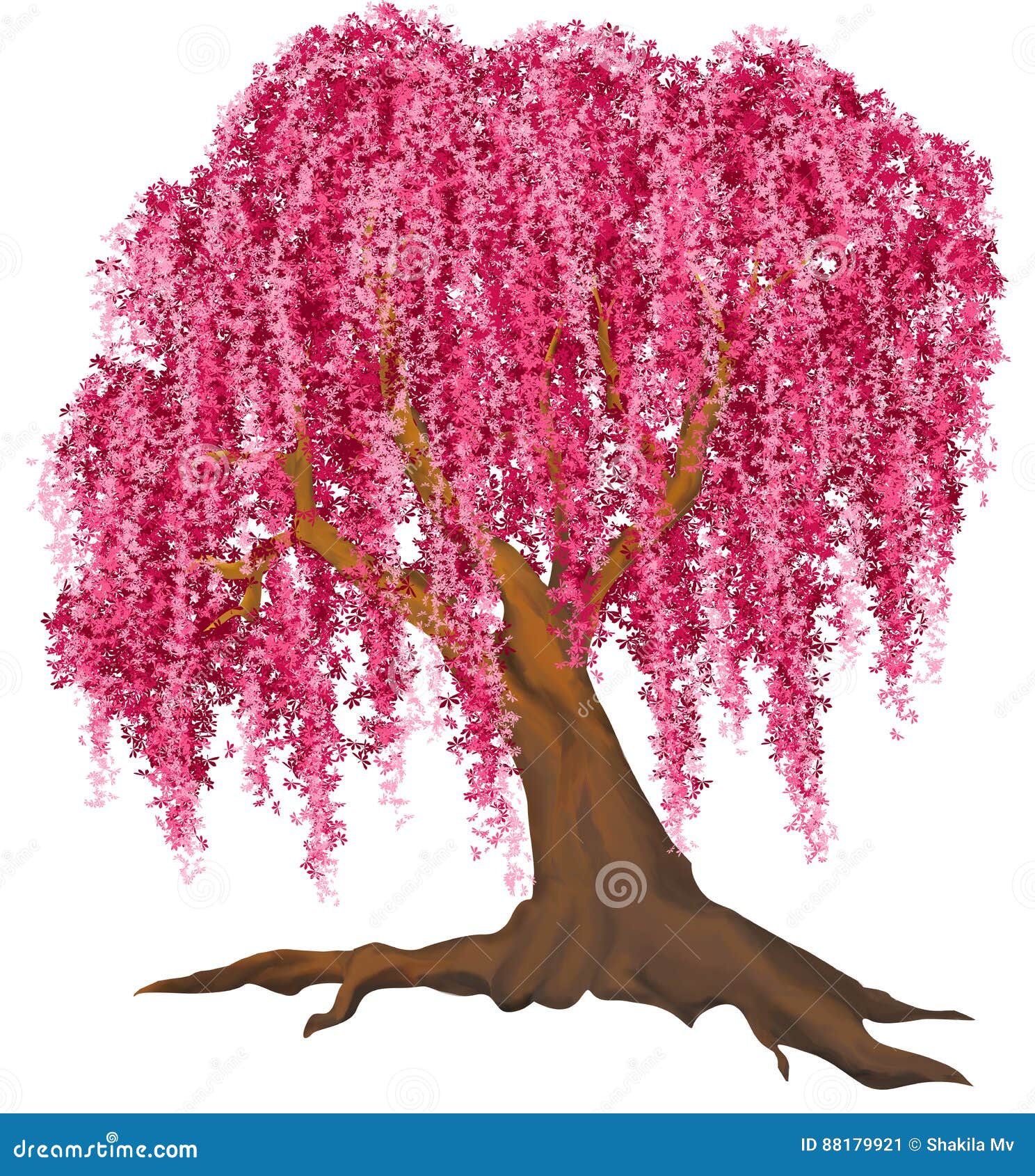 Rosafarbener Baum stockbild. Illustration von nett, kirsche - 88179921