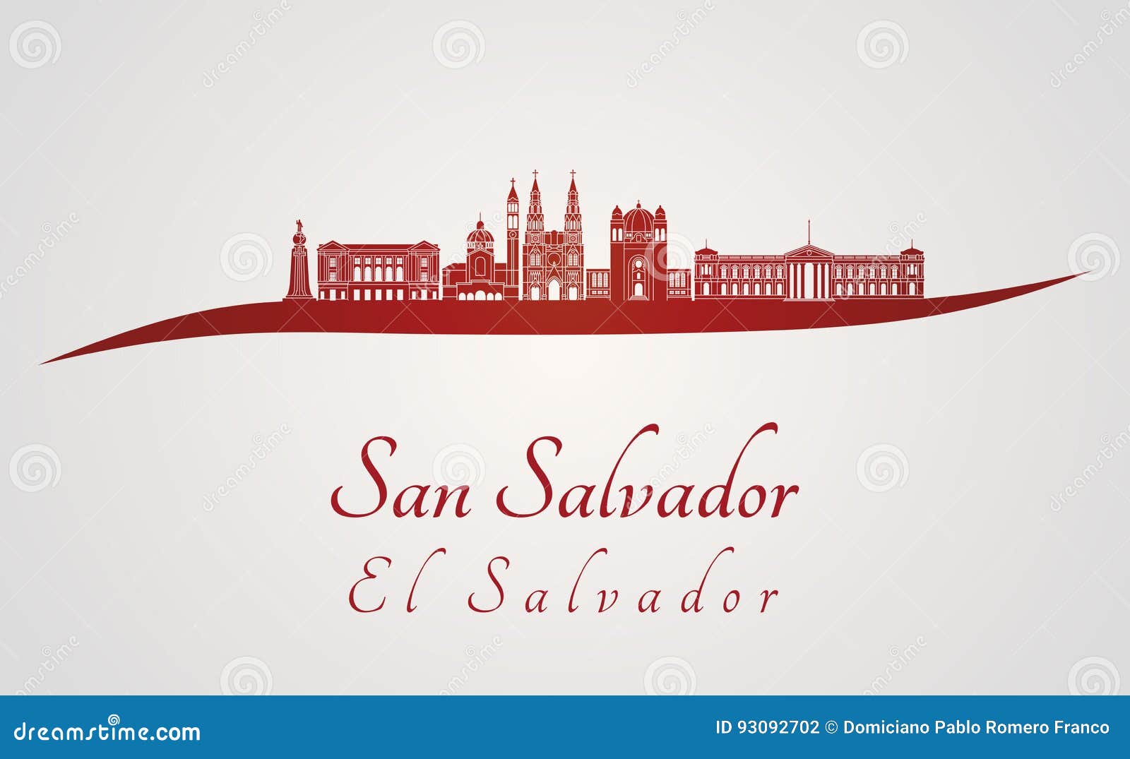 Rosario skyline pop stock vector. Illustration of america - 93092702