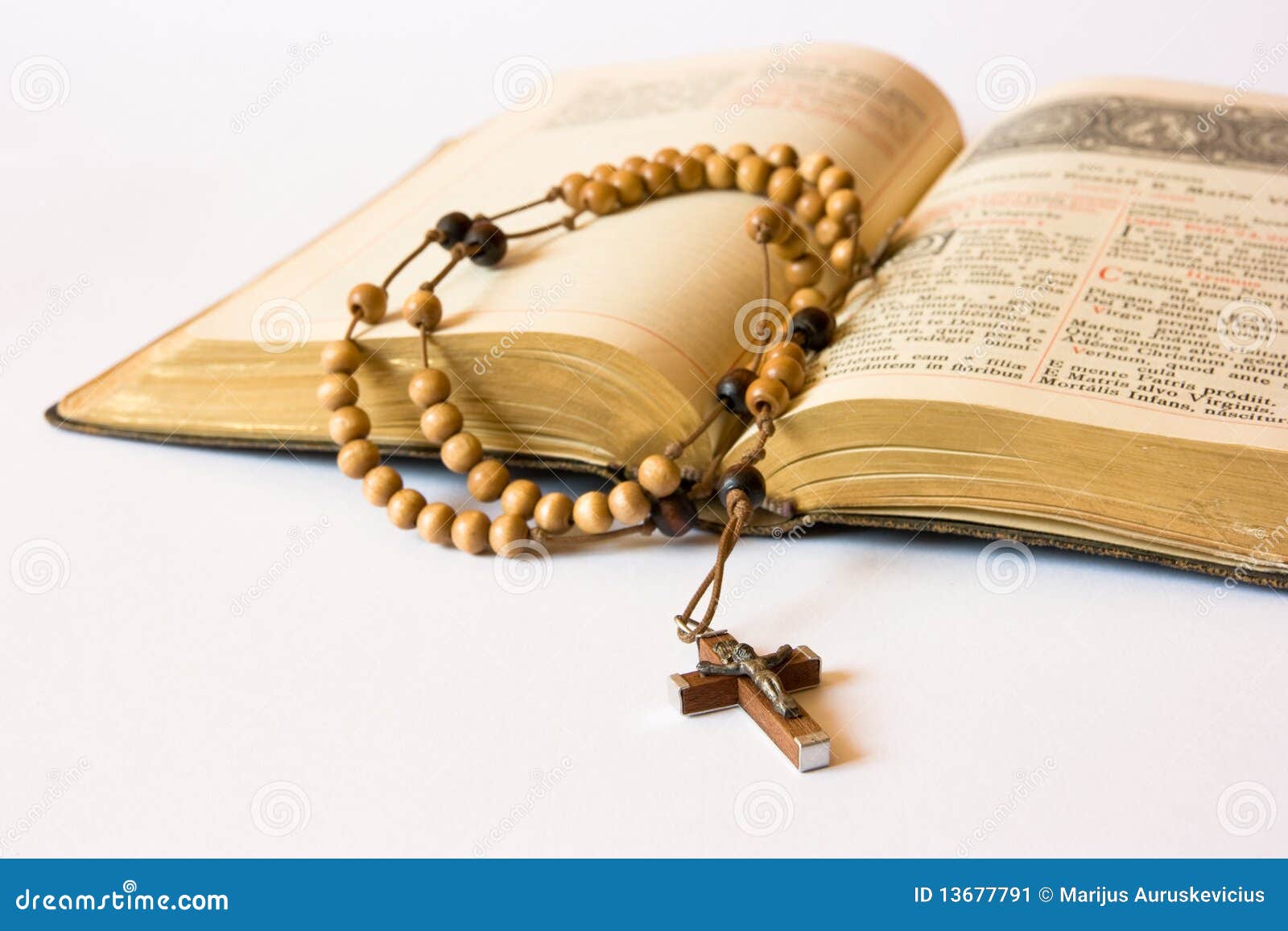 Rosary beads and breviary stock image. Image of altar - 13677791