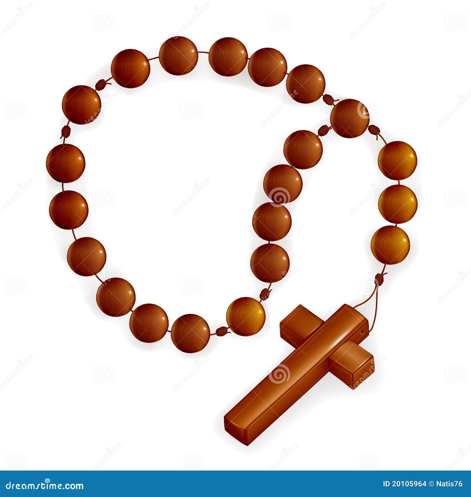 Rosary And Cross Vector Illustration | CartoonDealer.com #20105964