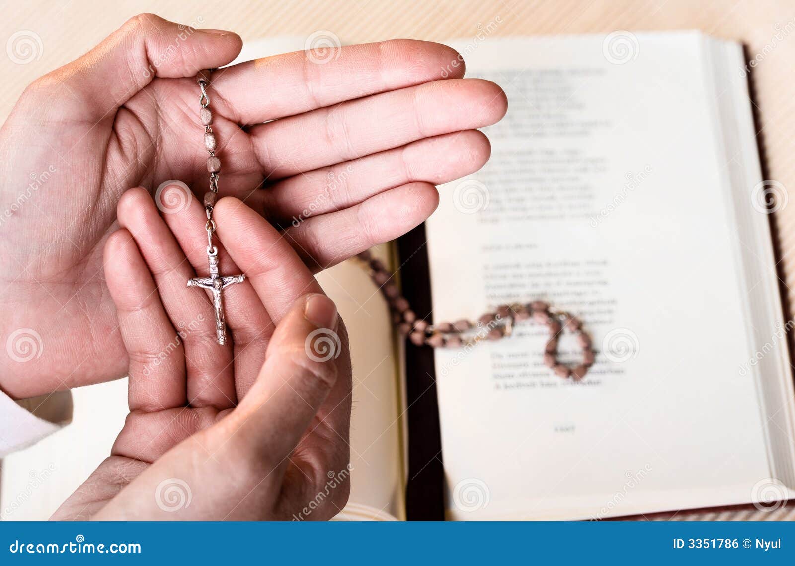 Rosary in hand stock photo. Image of human, bible, lifestyle - 3351786