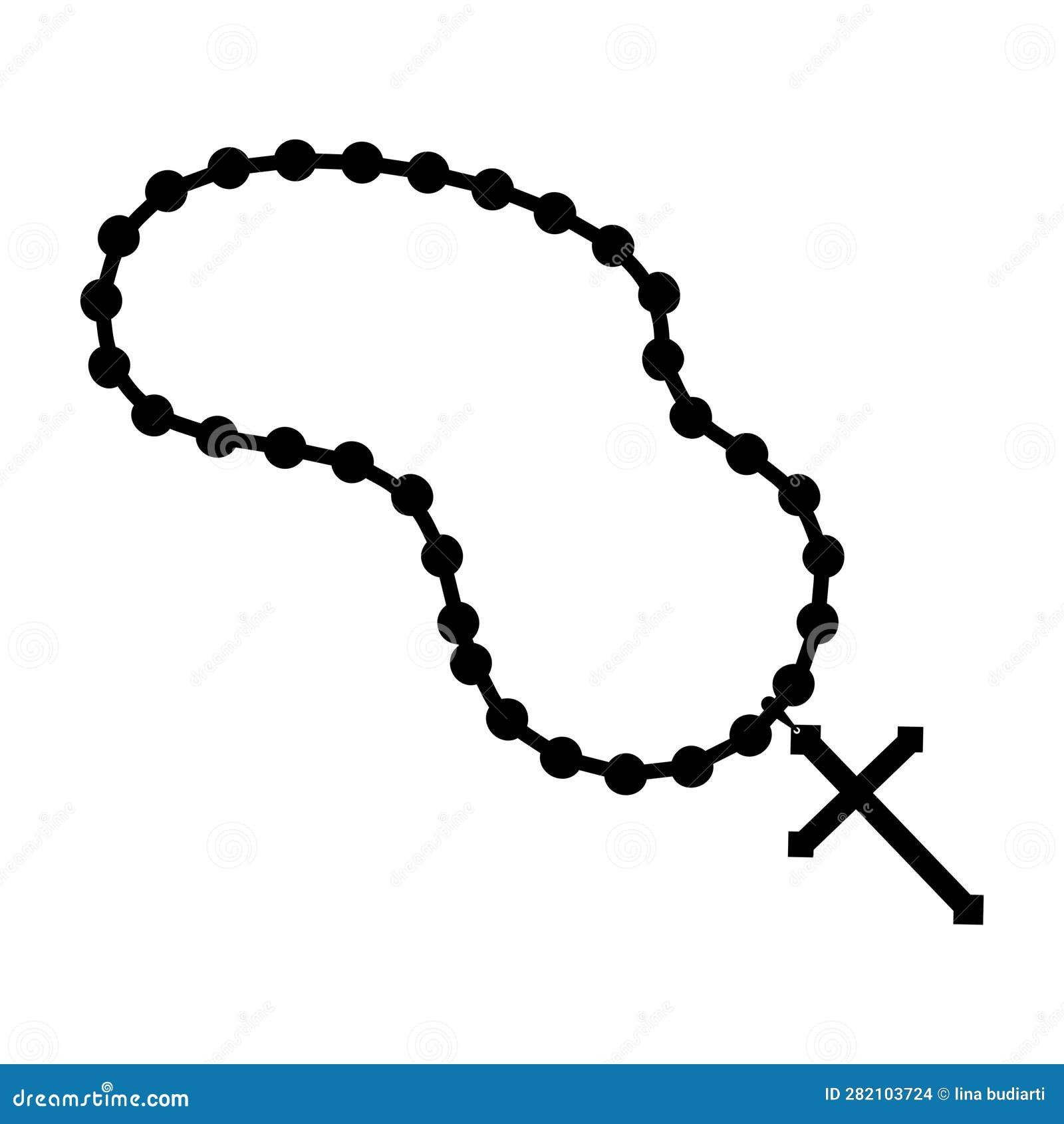 Rosary icon stock vector. Illustration of communion - 282103724