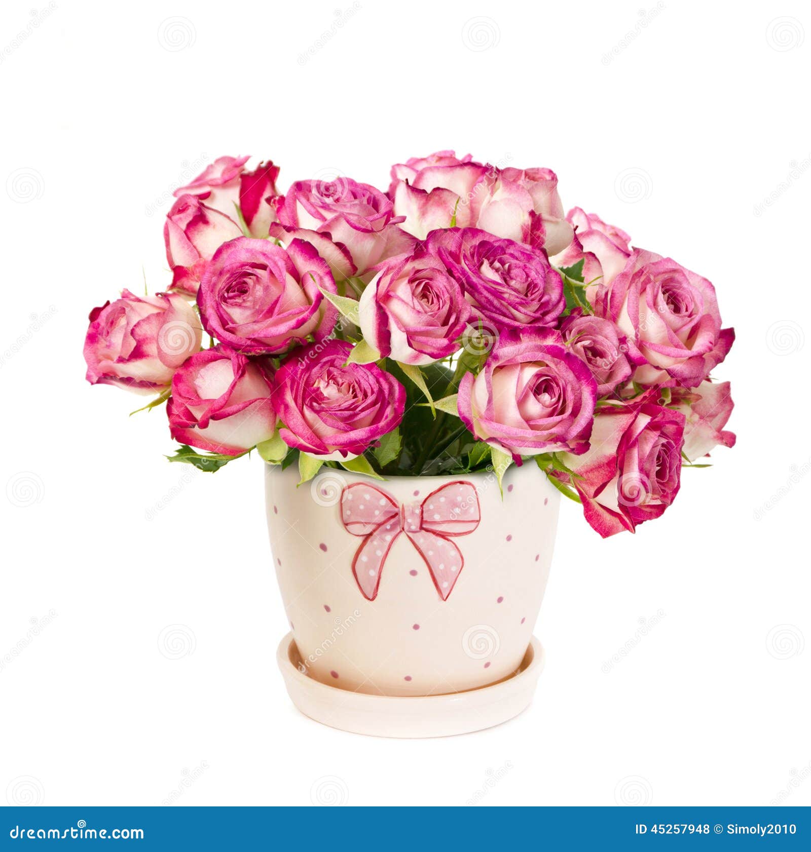 Rosas en una maceta foto de archivo. Imagen de madre - 45257948