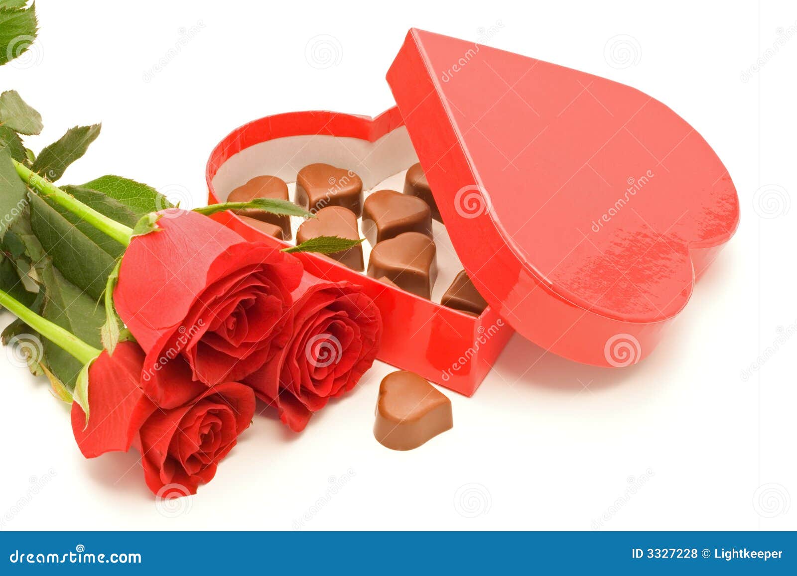 Rosas Y Chocolate En Un Rectángulo Foto de archivo - Imagen de fino ...