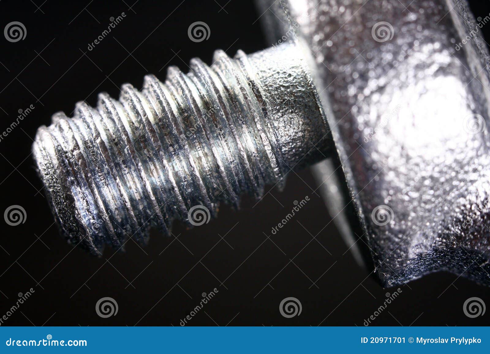 Rosca De Tornillo Del Aparejo Imagen de archivo - Imagen de hexagonal ...