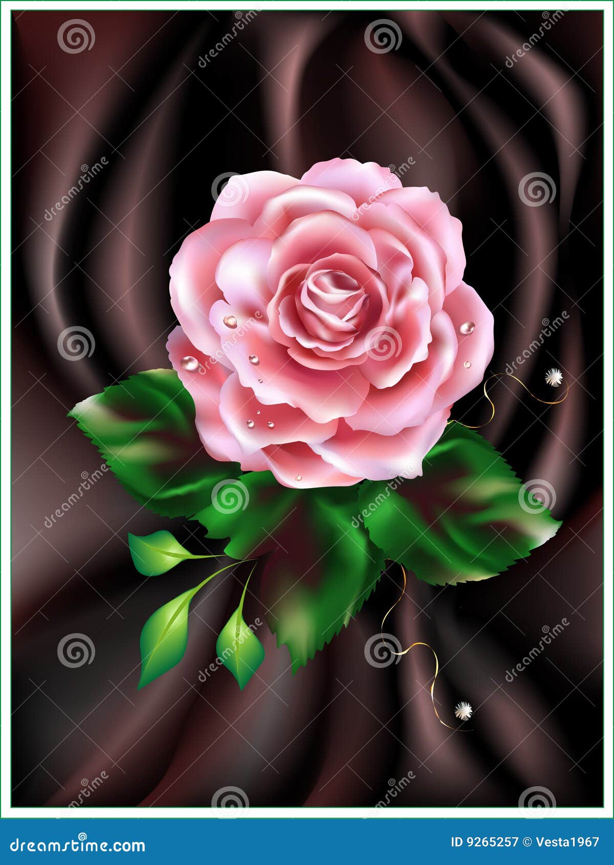 Rose stock vector. Illustration of petals, rose, wedding - 9265257