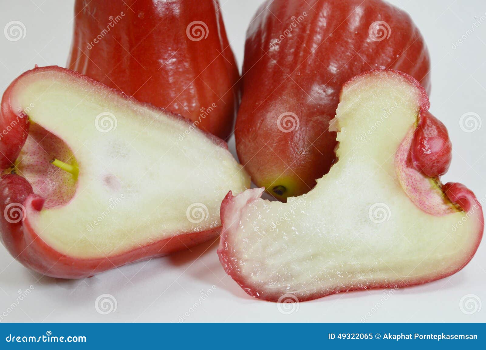 Apple With Bite Marks On A Yellow Background, Fruit Texture That Is ...