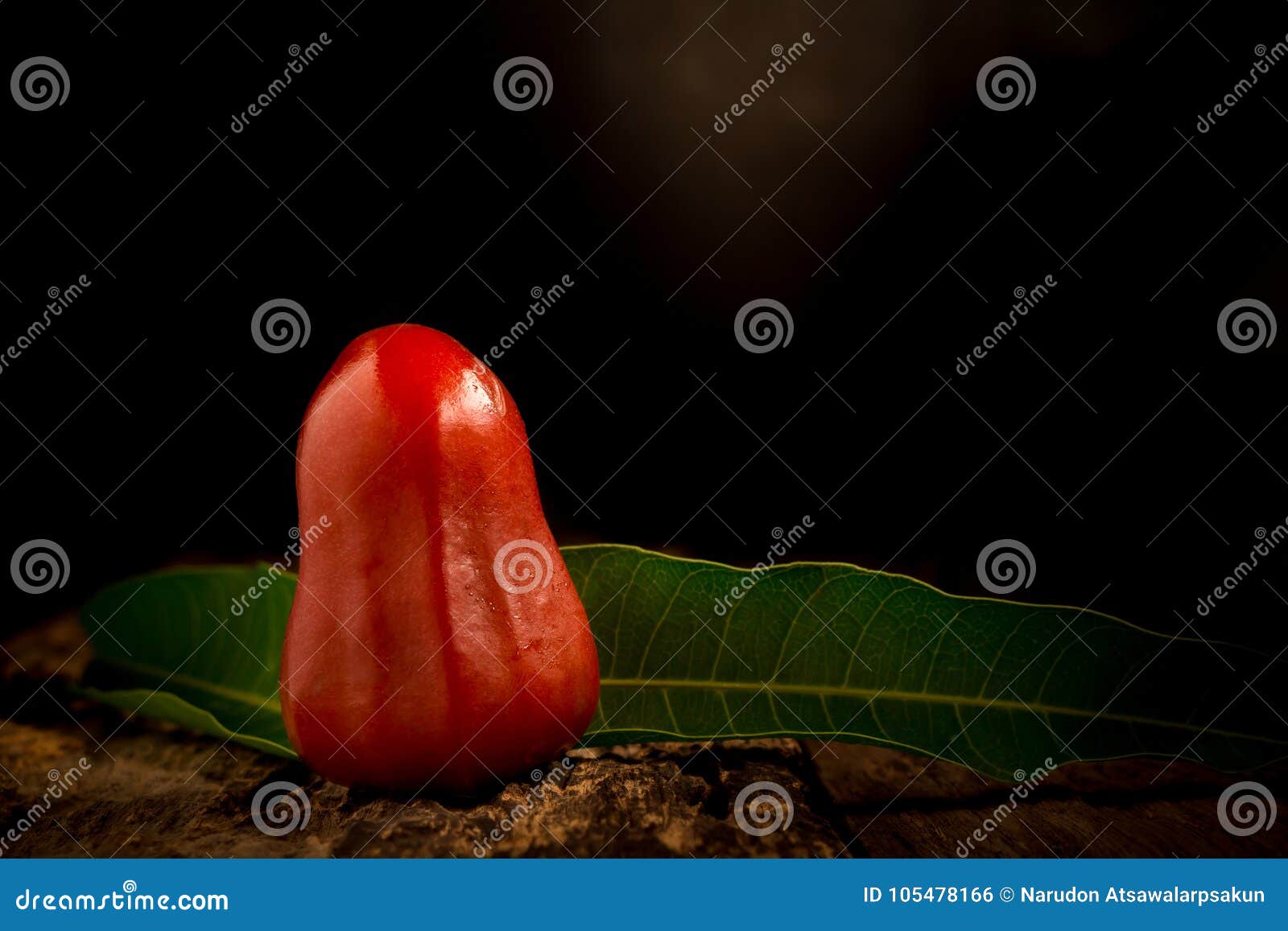 Rose apple on wood. dark stock photo. Image of ripe - 105478166