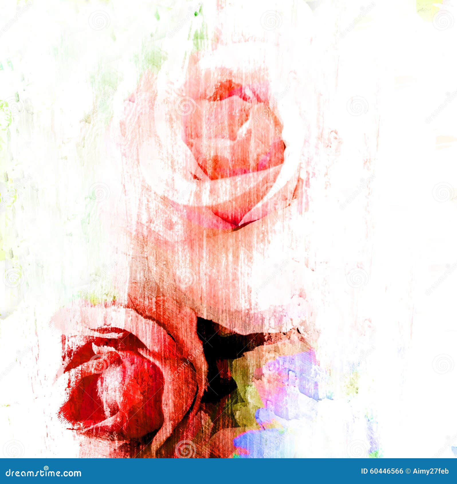 Rose Art with Fade Abstract Texture Stock Illustration - Illustration ...