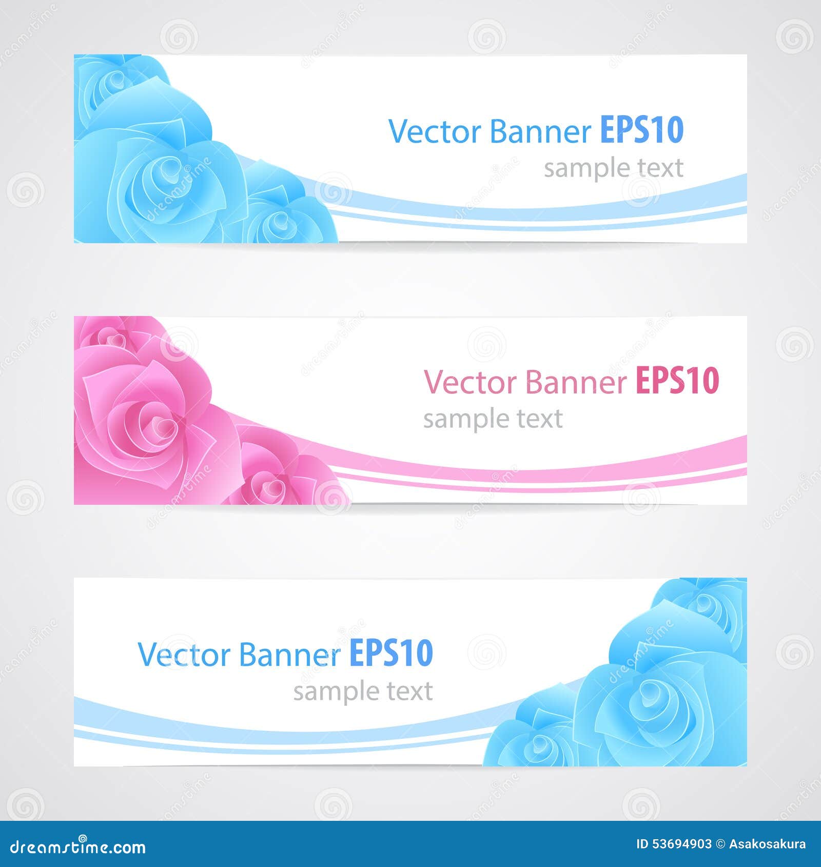 Rose banner collection stock illustration. Illustration of badge - 53694903