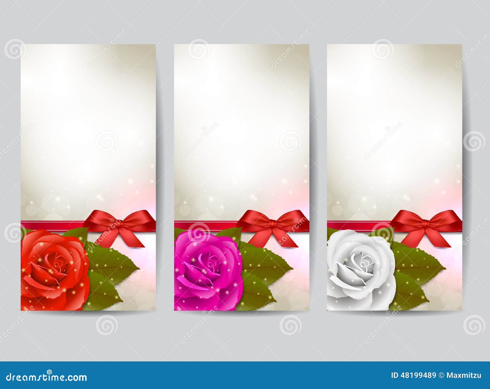Rose banners stock vector. Illustration of card, element - 48199489