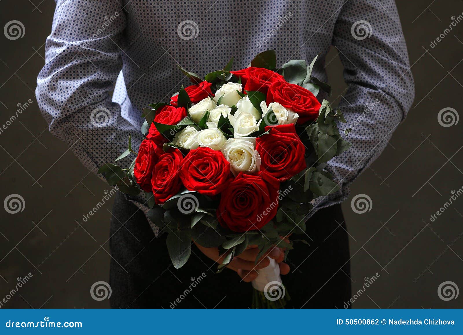 Rose behind his back stock photo. Image of hands, lovers - 50500862