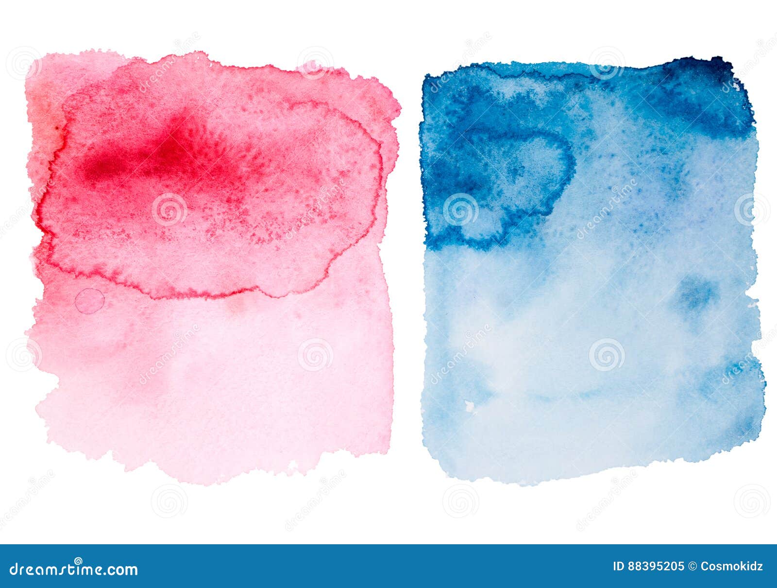 Rose and Blue Watercolor Gradient Shapes Stock Image - Image of ...