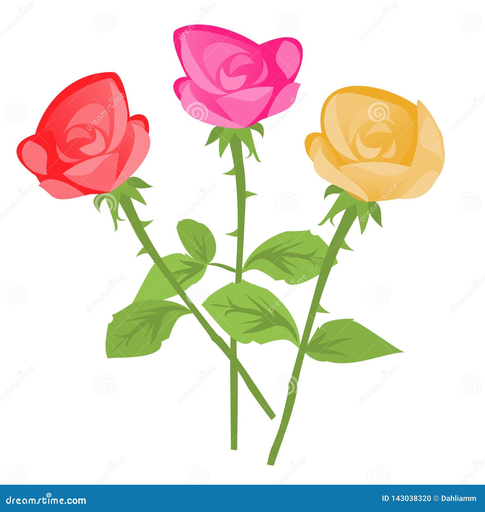 Floral Illustration. Rose Bouquet Stock Vector - Illustration of nature ...