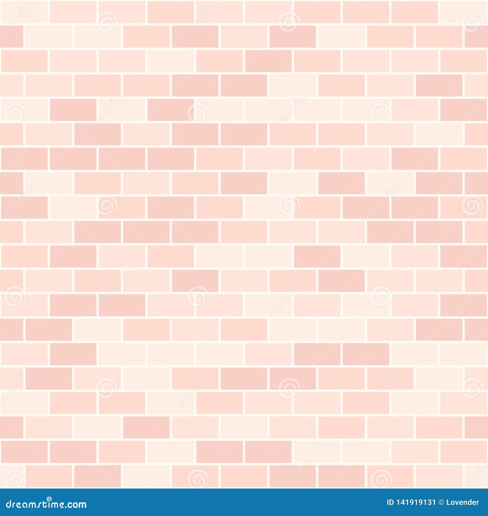 Rose Brick Pattern. Seamless Vector Stock Vector - Illustration of ...