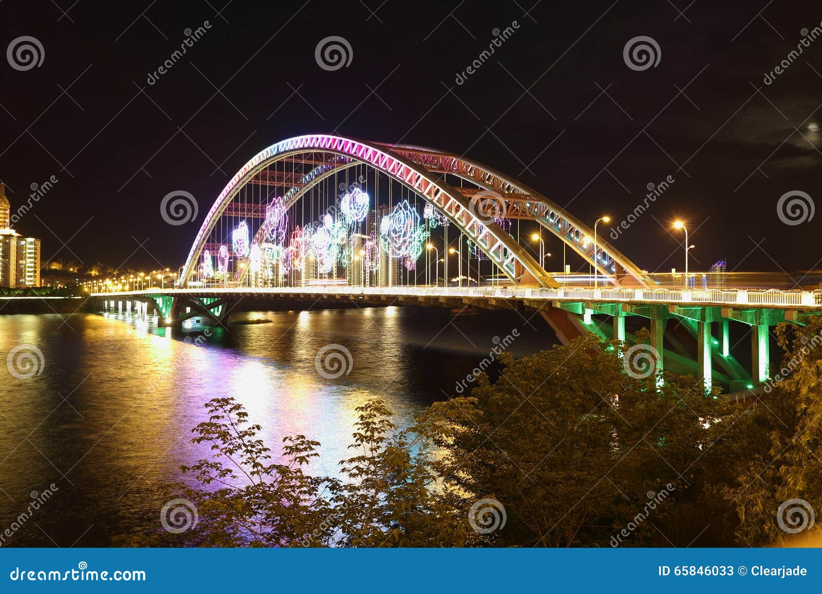 Rose bridge stock image. Image of lamp, city, rose, riverside - 65846033