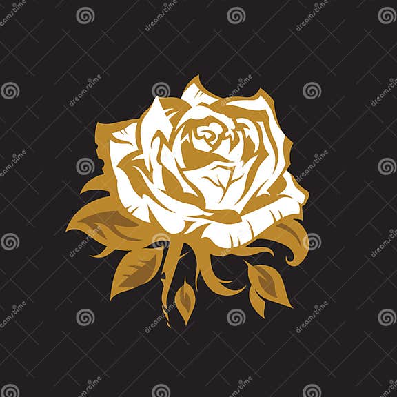 Rose bud emblem stock vector. Illustration of drawing - 233347591