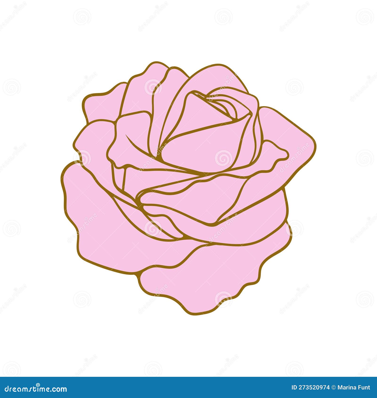 Rose Bud Icon. Simple Elegant Rose Flower Pattern for Wedding ...