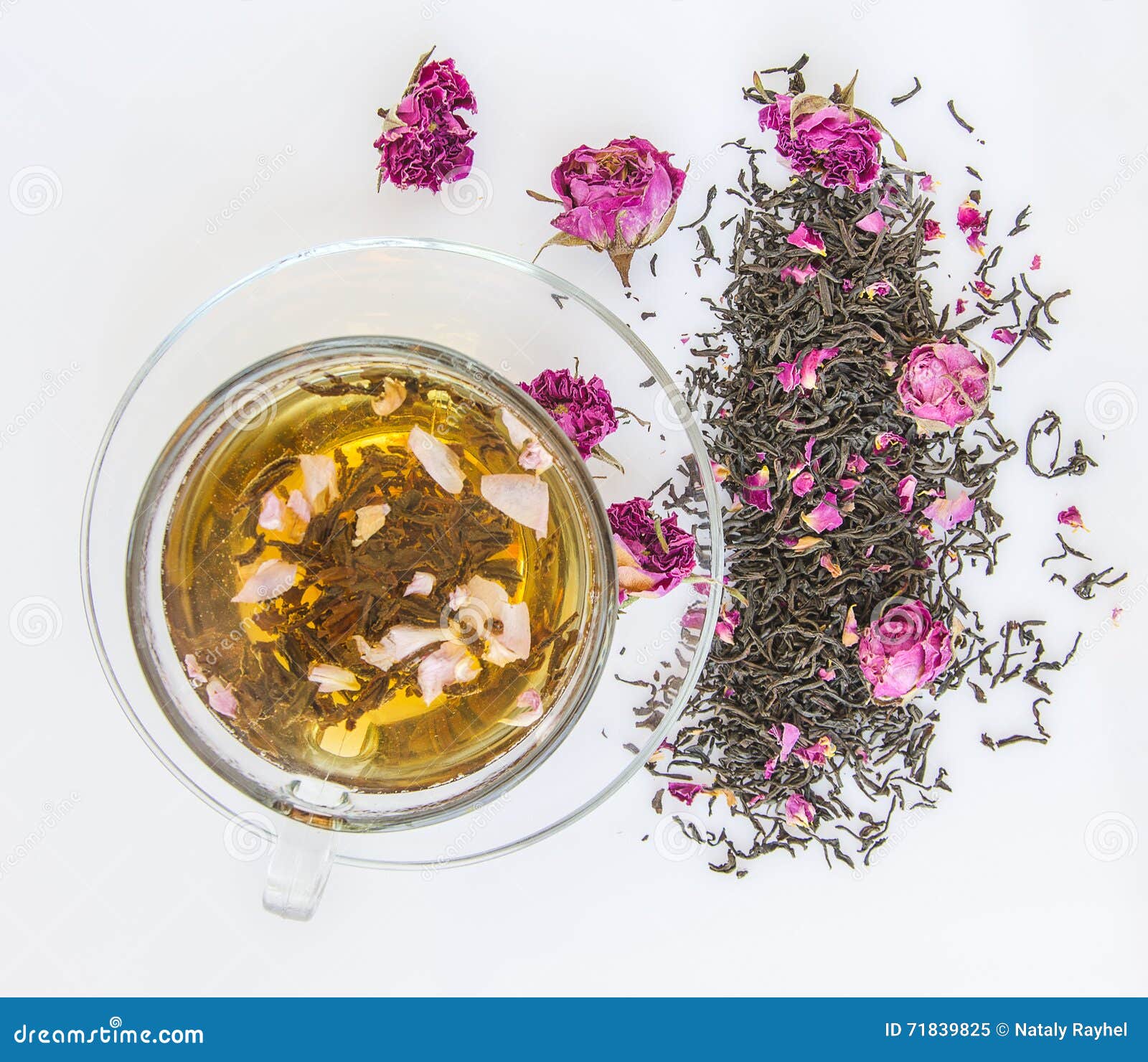Rose bud tea stock image. Image of dried, glass, white - 71839825