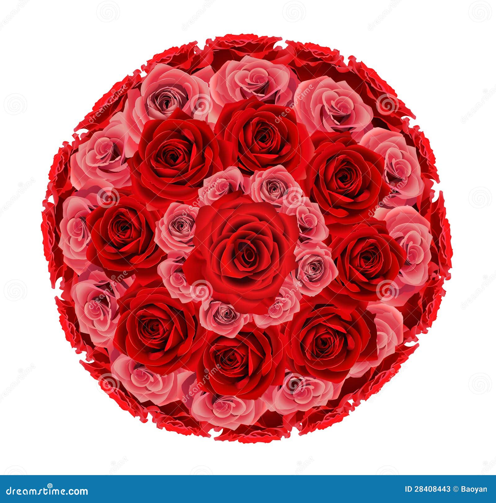 Rose Bunch Realistic Composition Vector Illustration | CartoonDealer ...