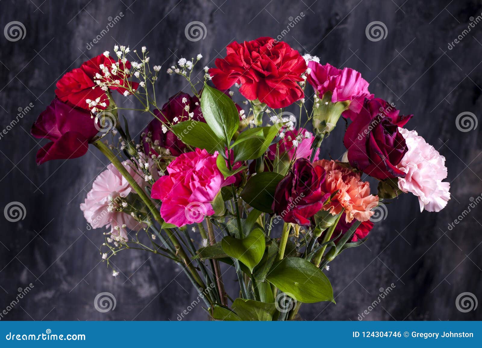 Rose and Carnation Bouquet. Stock Photo - Image of colorful, decoration ...