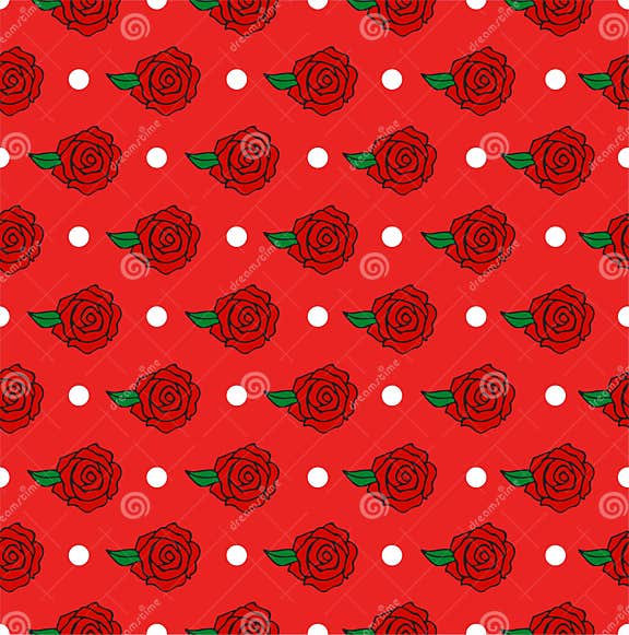 Graphic Rose and Circle Fabric Pattern 3 Stock Vector - Illustration of ...