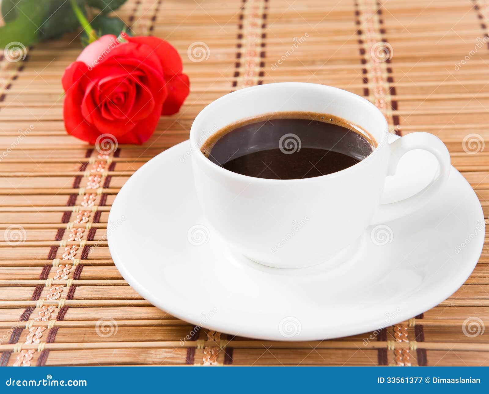 Rose and coffee stock image. Image of morning, roses - 33561377