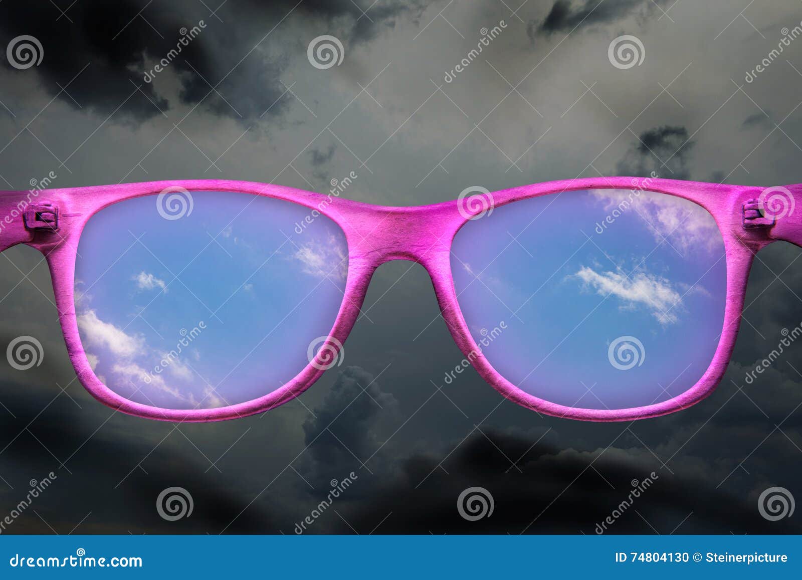 Rose-colored glasses stock photo. Image of optimism, colored - 74804130