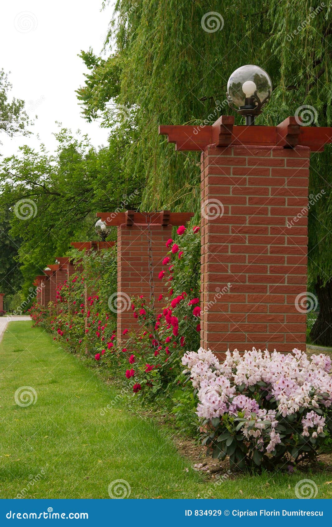 Rose columns portrait stock image. Image of place, decoration - 834929