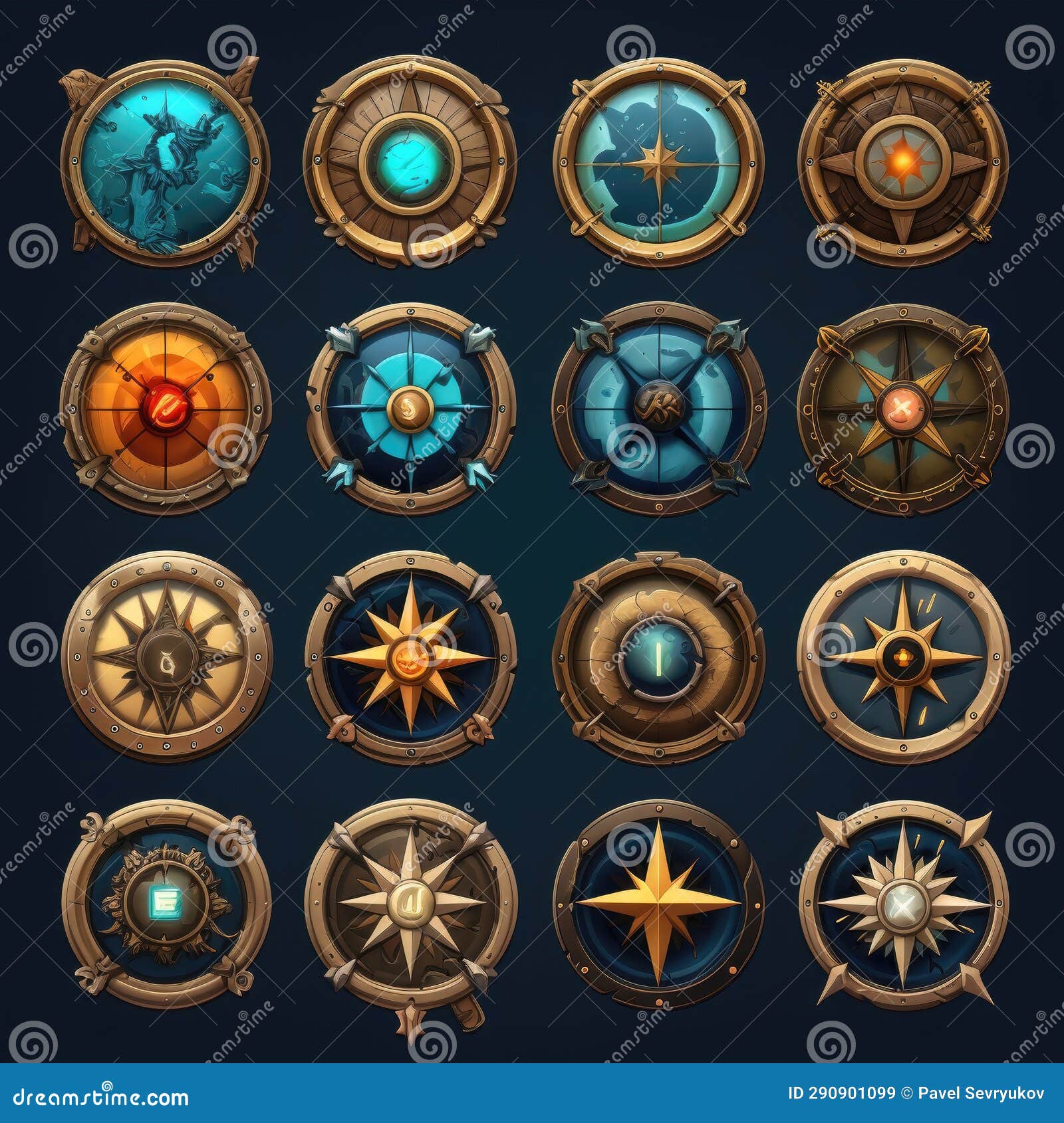 Rose Compass Game Ai Generated Stock Image - Image of east, direction ...