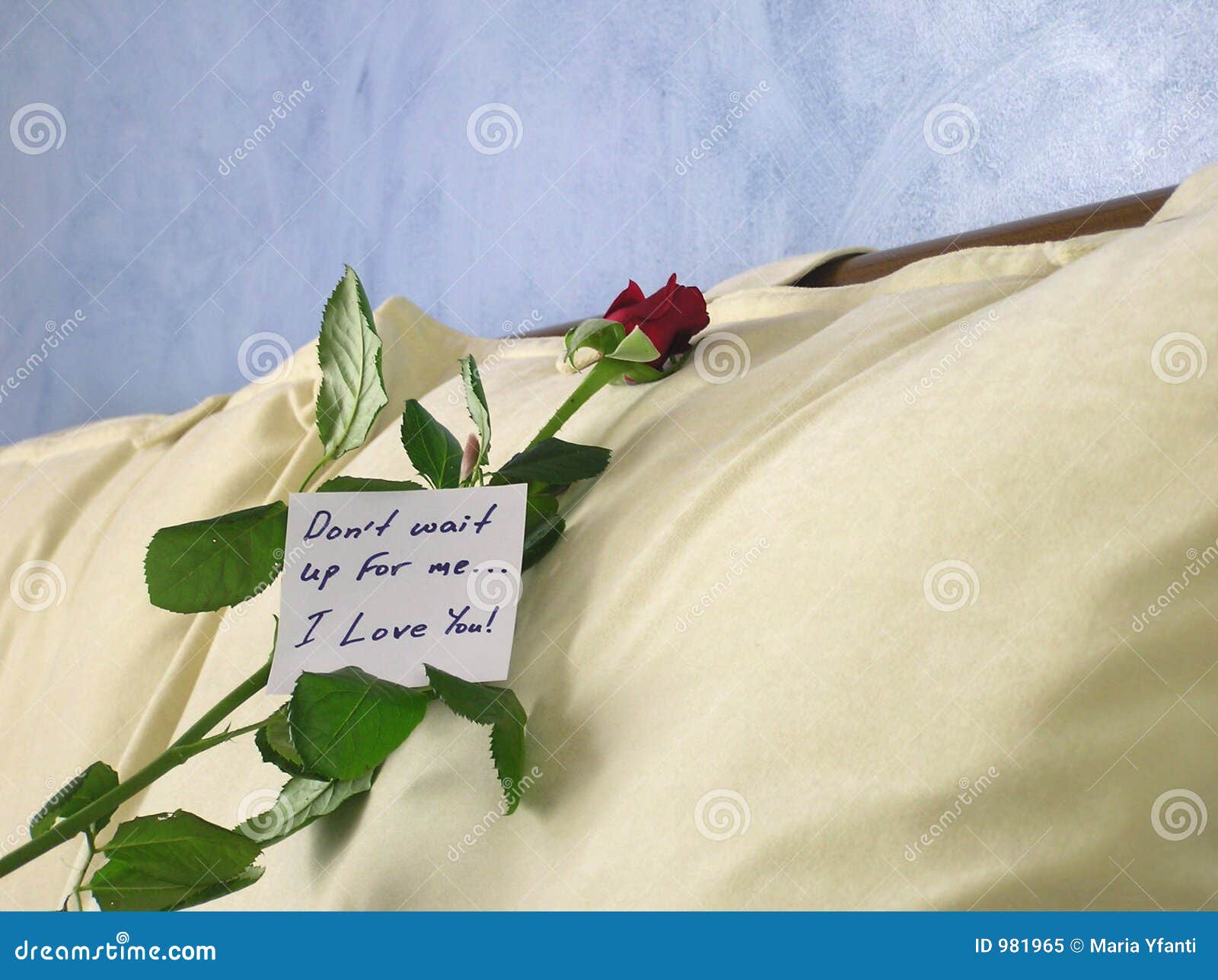 Rose con una nota imagen de archivo. Imagen de pares, amor - 981965