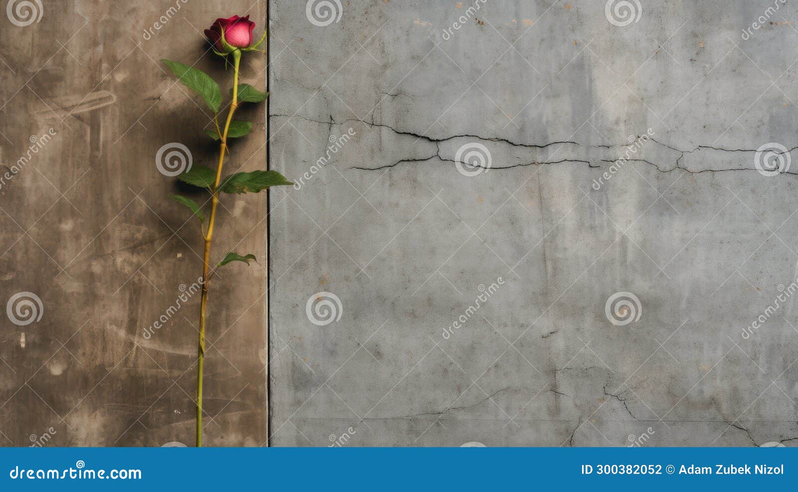 A rose on a concrete wall stock illustration. Illustration of ...