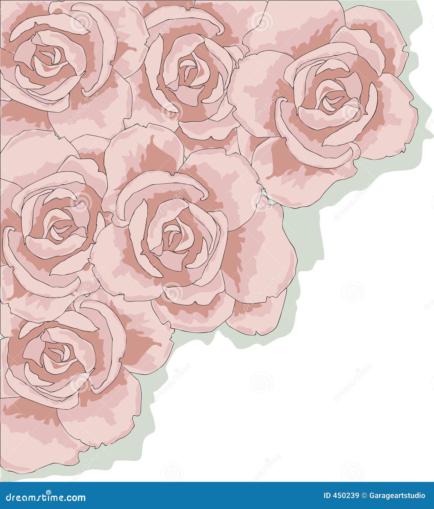 Rose Corner stock vector. Illustration of background, group - 450239